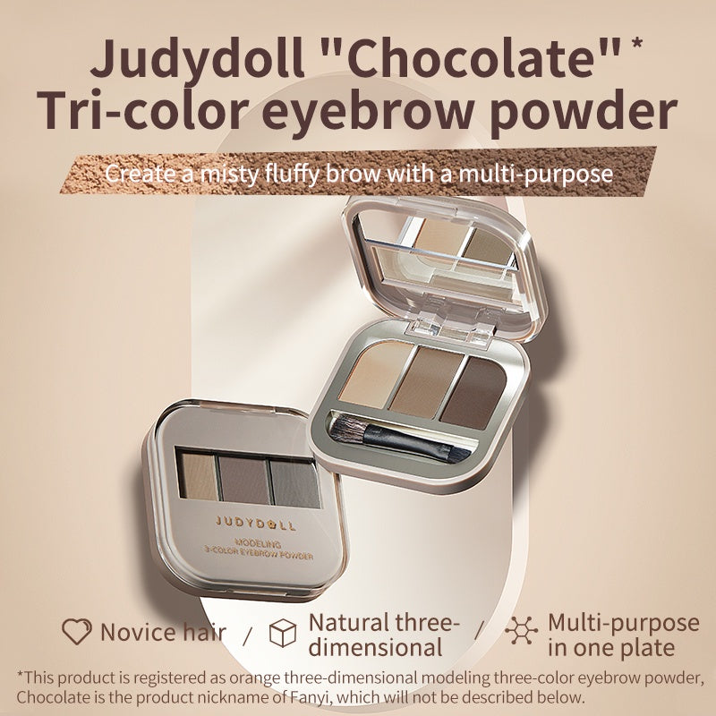 Judydoll-3 Shade Eyebrow Powder Waterproof 3D Effect – Judydoll-JOY GROUP