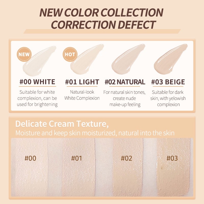 Judydoll-High Coverage & Long Lasting Traceless Cloud-Touch Concealer ...